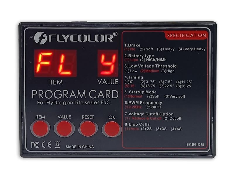 Programovací karta FlyDragon Lite ESC :: emotors.cz
